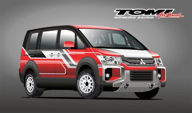 Konsep Modifikasi Virtual Mitsubishi Delica by Autovanoz - Tomi Air Brush