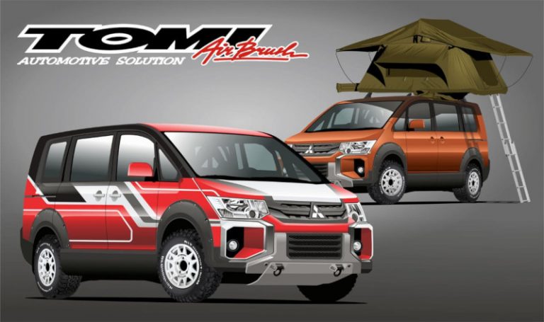 Konsep Modifikasi Virtual Mitsubishi Delica by Autovanoz - Tomi Air Brush